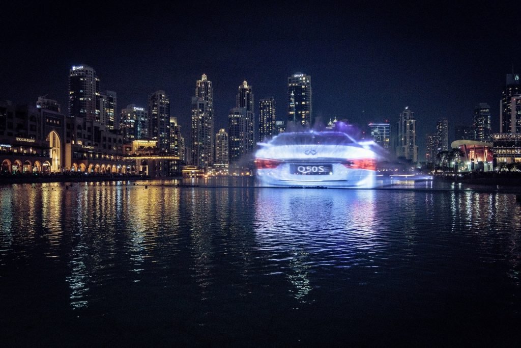 Infiniti Premieres Unique Display at Dubai Fountain - Tires & Parts News